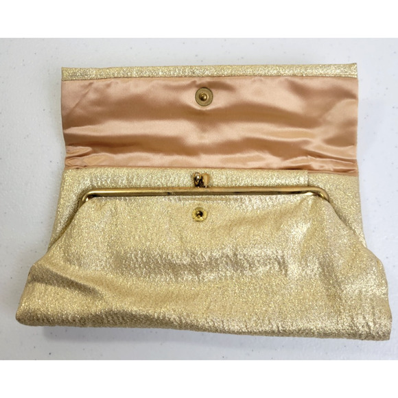 Buxton | Bags | Vintage Lady Buxton Wallet Clutch Bag Gold Metallic ...
